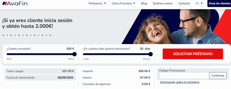Avafin España Opiniones 2025 de sus préstamos e Intereses